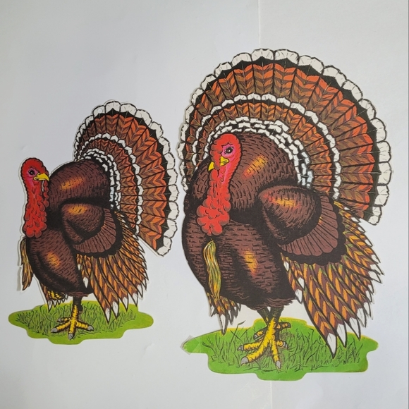 Vintage | Holiday | Vintage 972 Beistle Thanksgiving Turkey Decorations ...